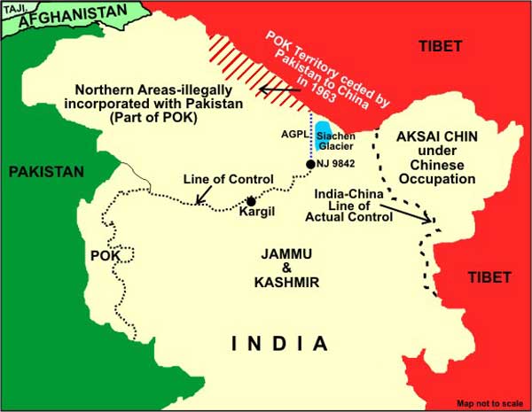 Indian Express displays wrong map, shows Pakistan Occupied Kashmir as ...