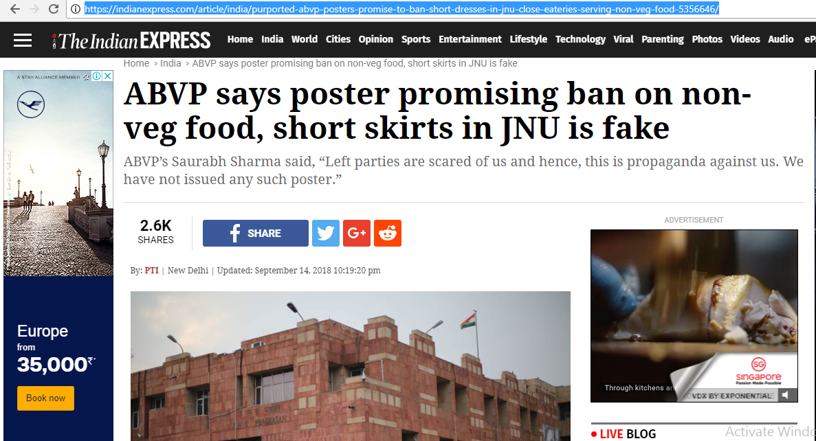 ABVP accuses several media outlets of being party to 'dirty tricks' by ...