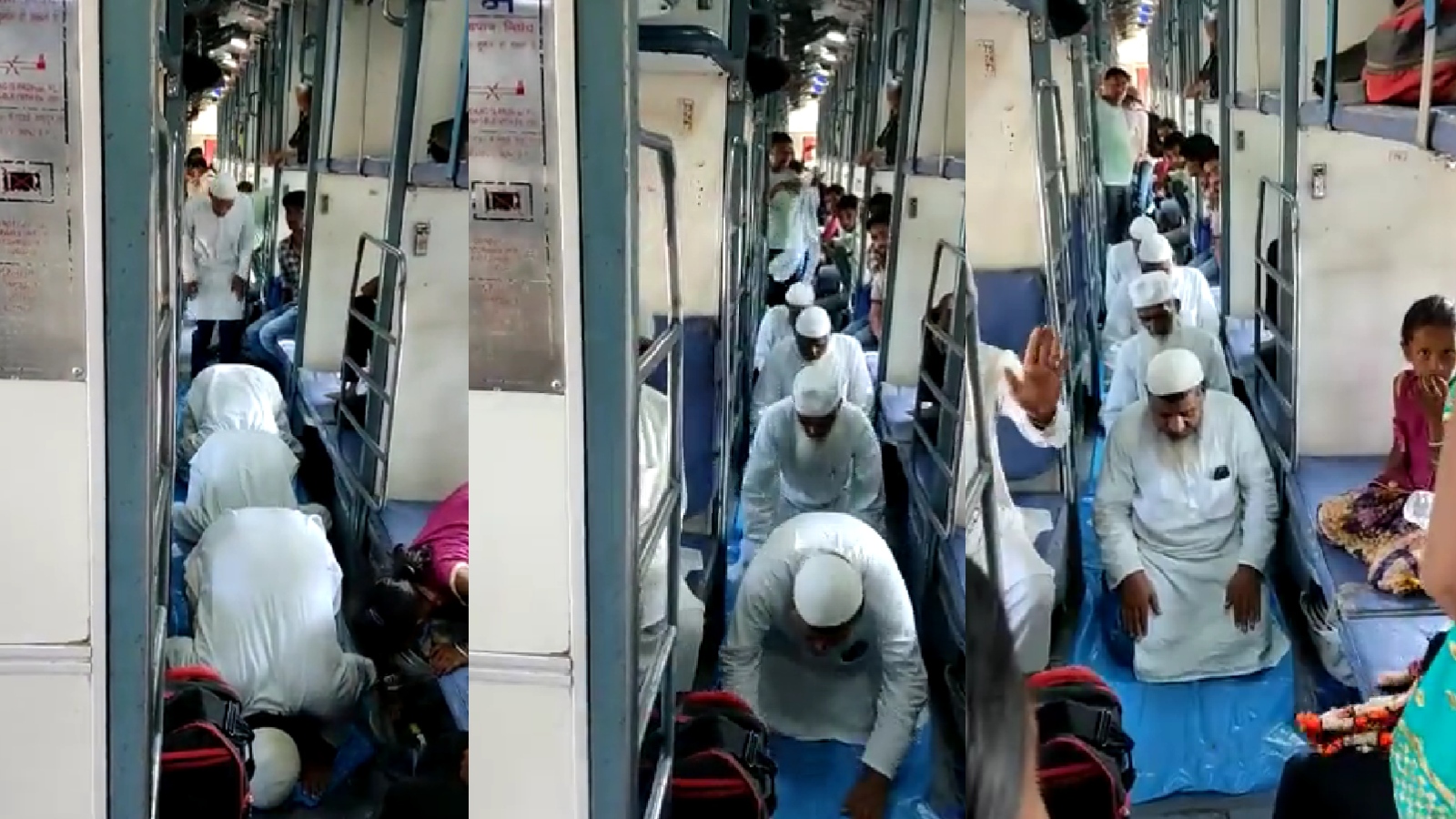 Video of Namaz in festival-packed train goes viral, probe launched