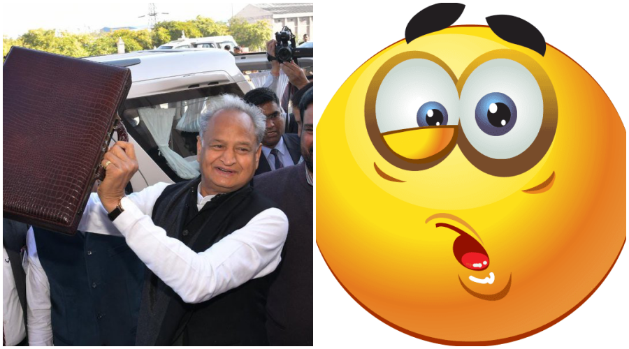 Rajasthan: CM Ashok Gehlot reads last year's budget inside the assembly ...