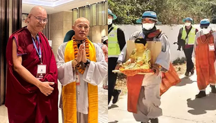 108 Buddhist saints from South Korea embark upon the Dhamma Yatra from ...