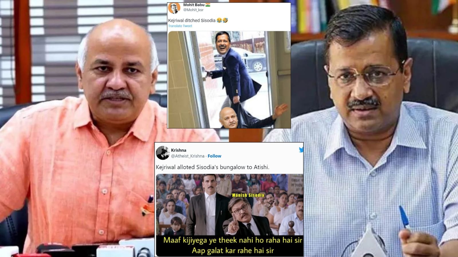 Manish Sisodia asked to vacate bungalow, Netizens wonder if Kejriwal ...