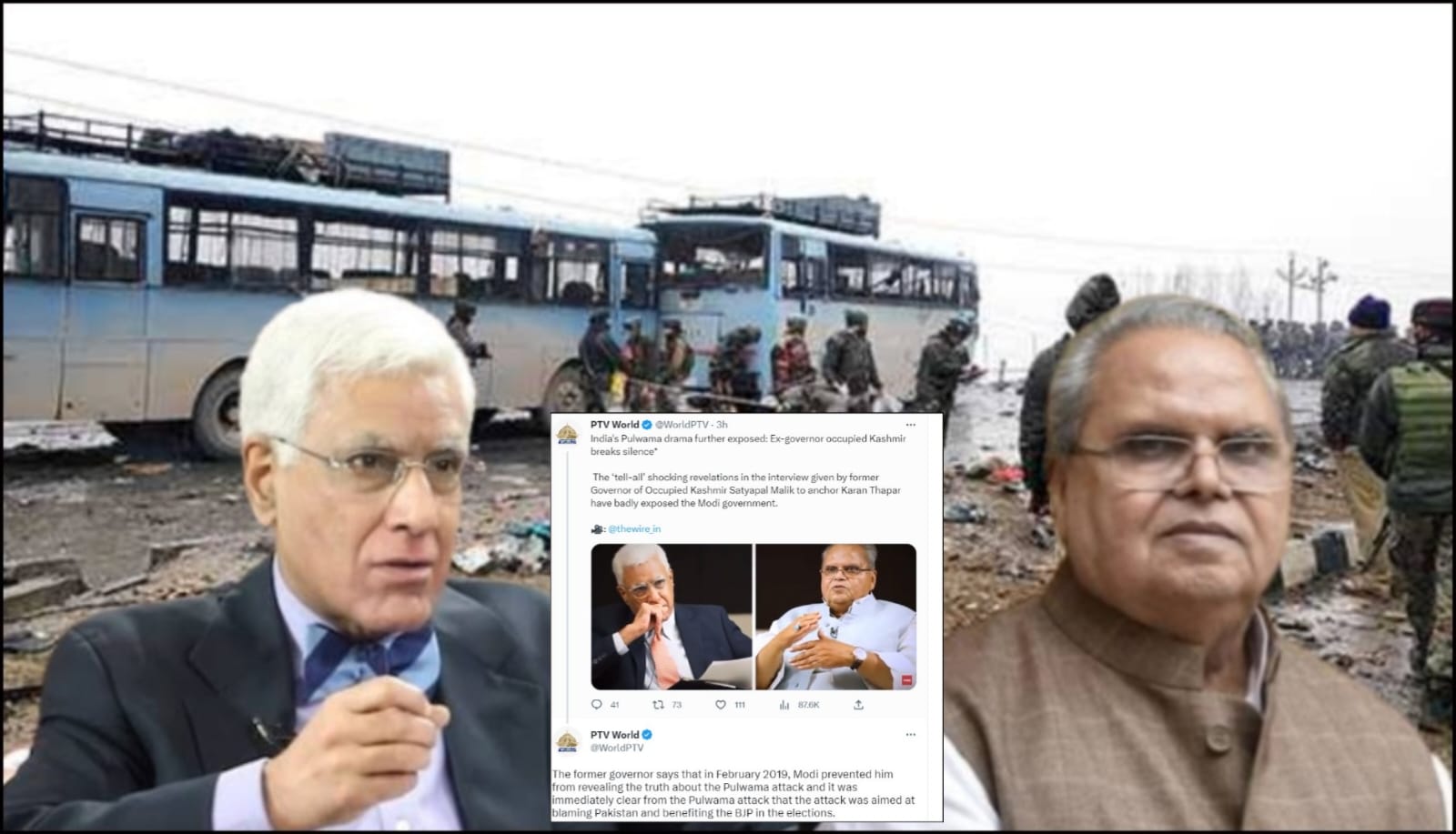 Pakistan uses Satya Pal Malik's interview with Karan Thapar to deny its ...