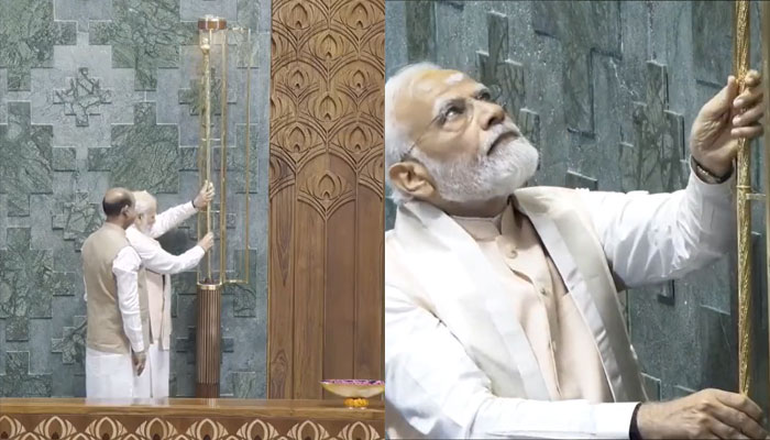 PM Modi installs the historic ‘Sengol’ at the New Parliament Building