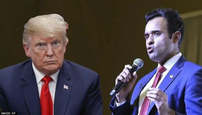 Donald Trump lauds Vivek Ramaswamy, his Republican rival, ahead of the ...