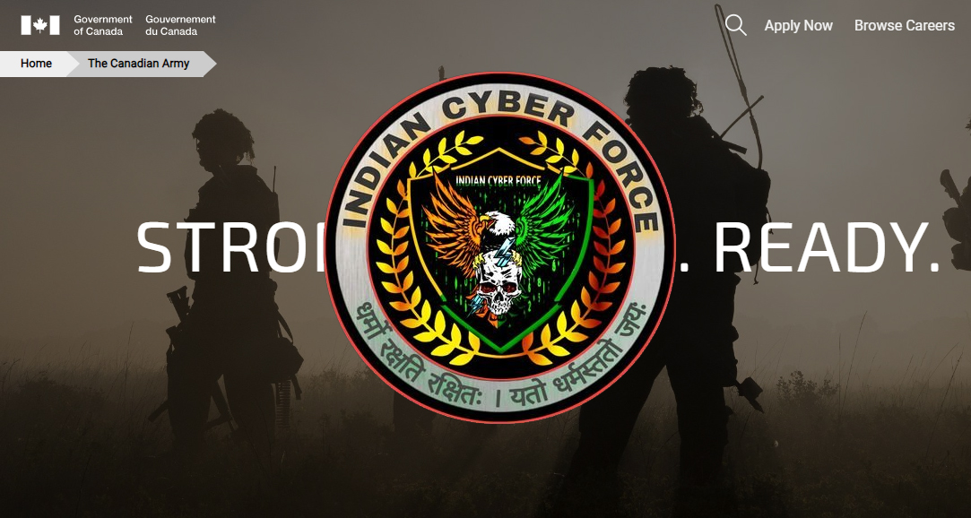 Website of Canadian Armed Forces hacked by 'Indian Cyber Force'
