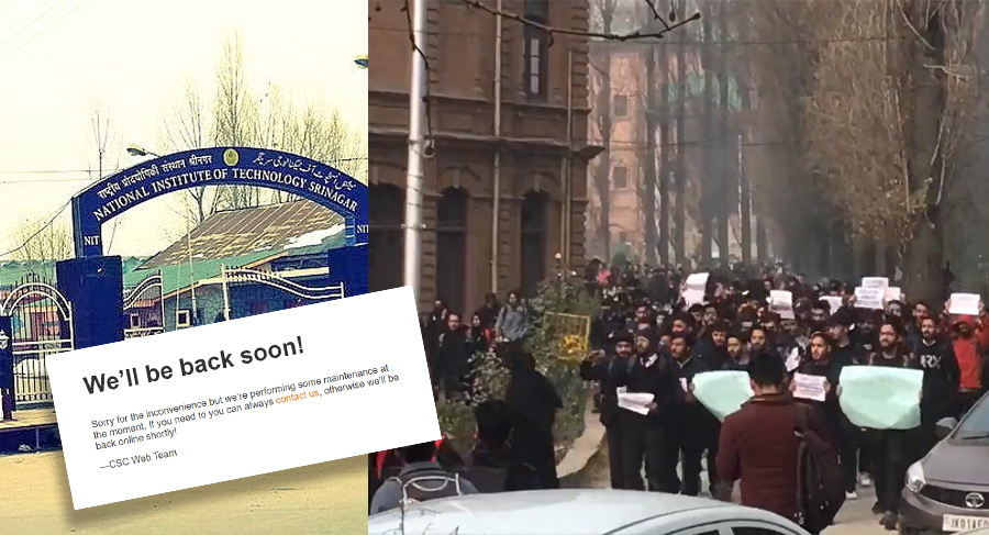 Website of NIT Srinagar goes offline amid protests against Hindu student