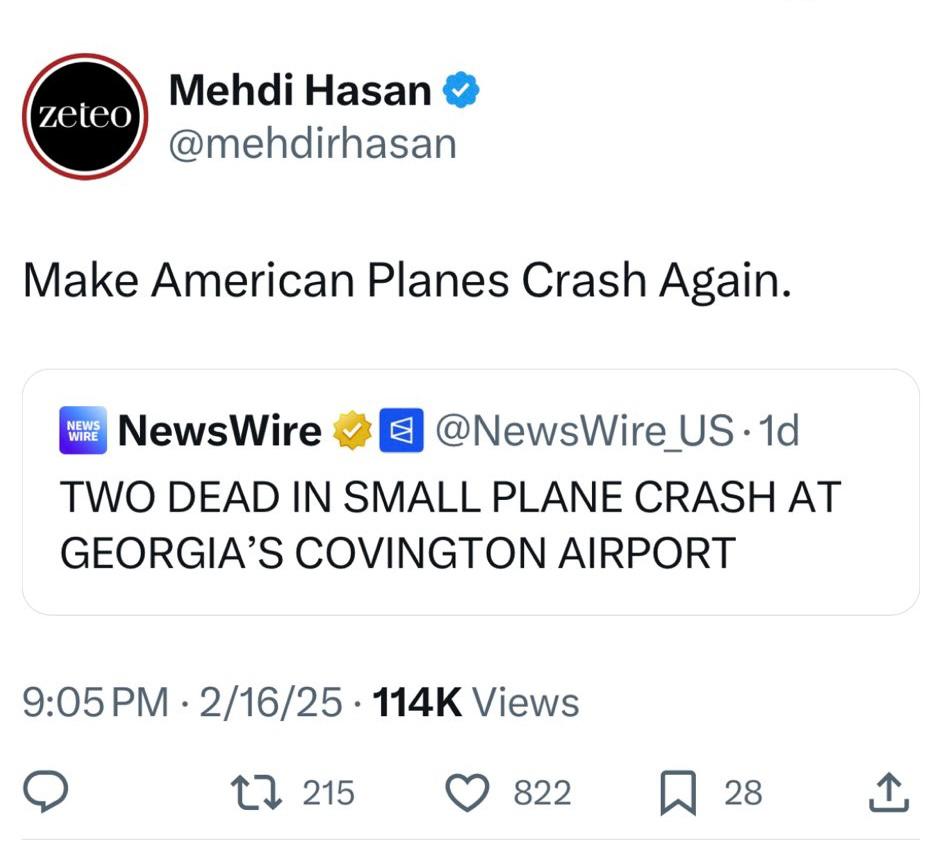 'Make American Planes Crash Again': 'Journalist' Mehdi Hasan cheers a ...