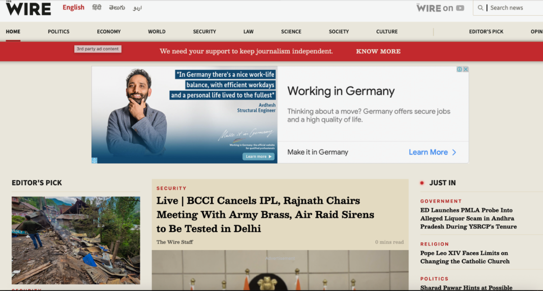 Leftwing rag The Wire claims Centre blocked access to its platform ...