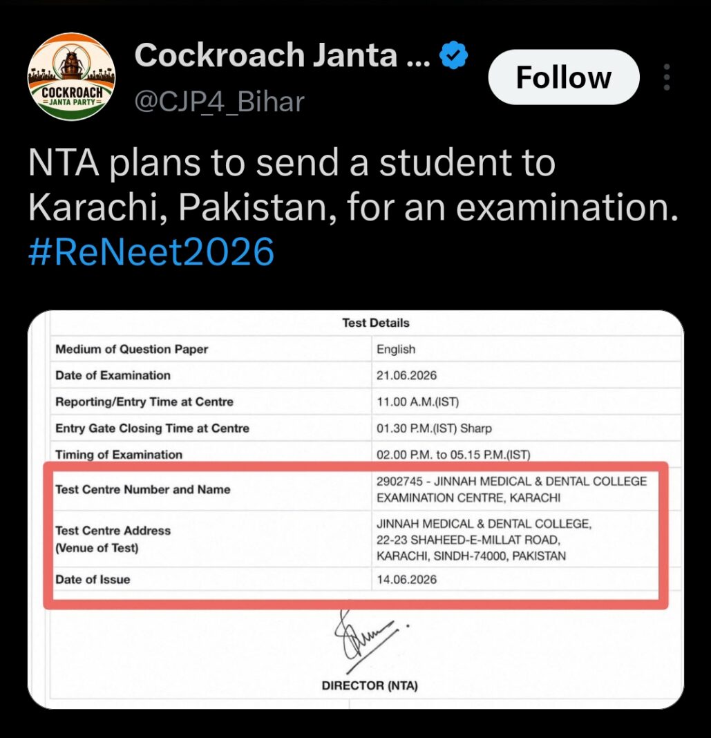 Ahead of NEET re-exam, politically motivated X handles spread fake news ...